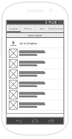 Android Phone Wireframes